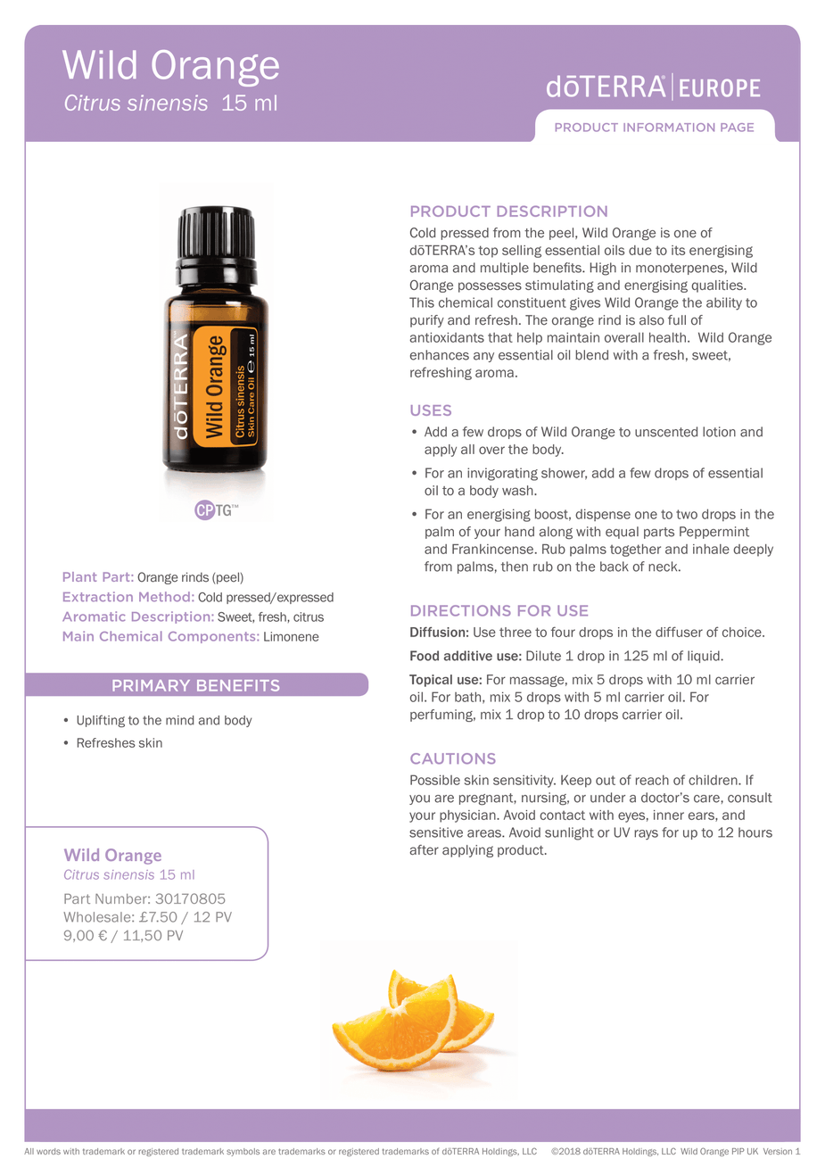 doTERRA 'Wild Orange' Essential Oil (5ml) – FULL POWER CACAO
